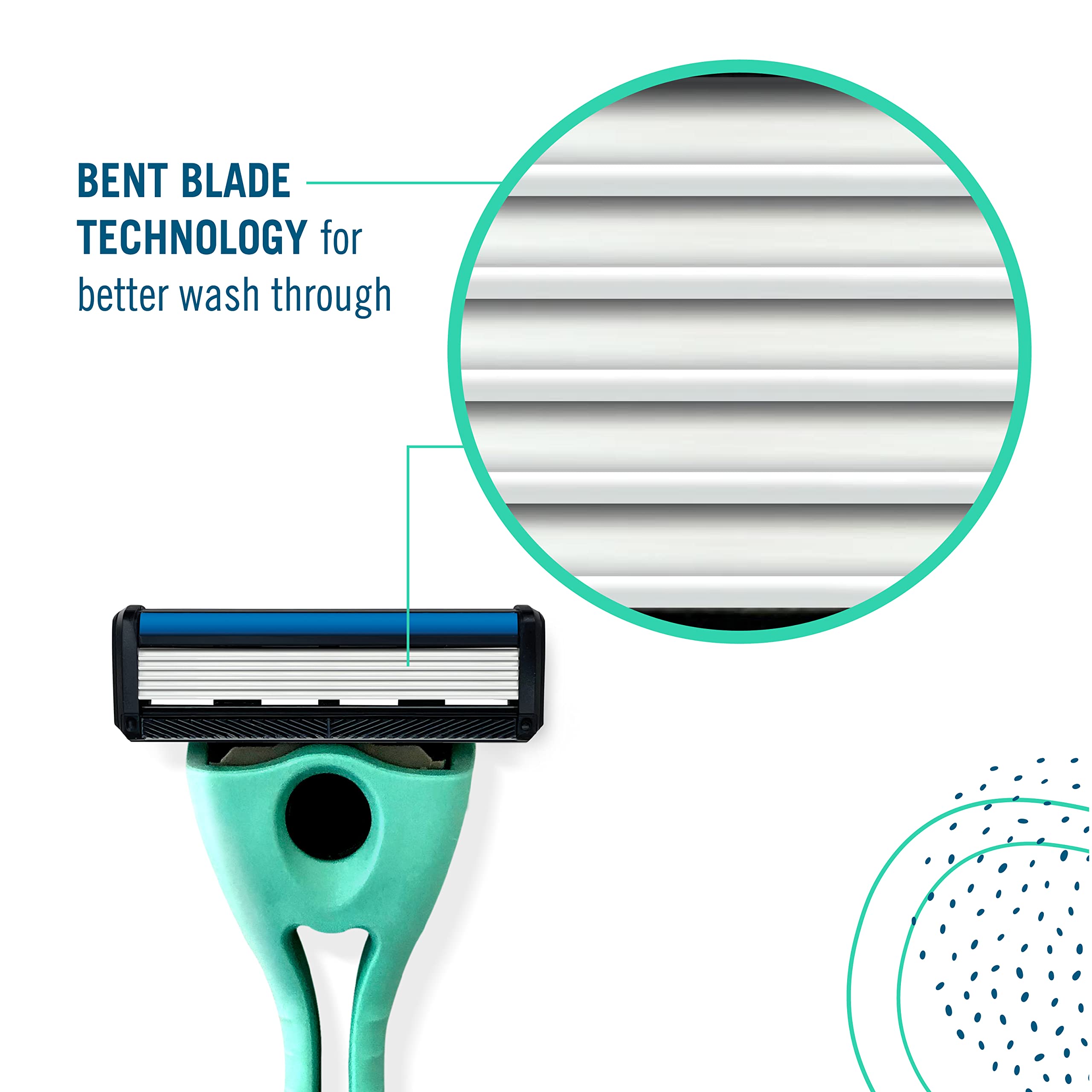 Preserve Shave 5 Five Blade Refillable Razor, Made from Recycled Materials, Poppy Red and Preserve Five Blade Wave Replacement Cartridges for Preserve Shave Five Recycled Razor (4 Count) Bundle