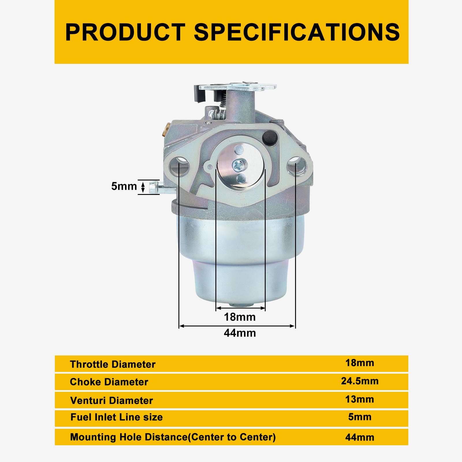 Panari GCV160 Manual Choke Carburetor for Honda GCV160A GCV160LA GCV160LE GCV160LA0 Engine Lawn Mower Pressure Washer