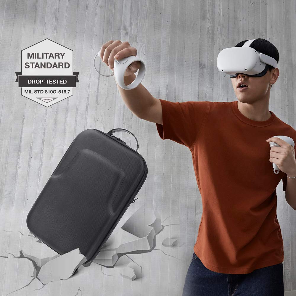 MASiKEN Oculus Quest 2 Head Strap with Carrying Case Meta Quest 2 Face Cover For Two, Lens Spacer, Oculus Quest 2 Accessories Kit
