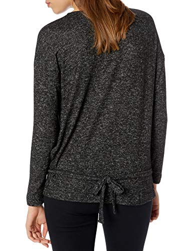 kensie Women's Plush Touch Top, Heather Charcoal, Small