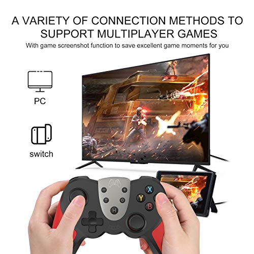 KINGEAR Nintendo Switch Wireless Controller with NFC for Animal Crossing, 6 Axis, Turbo, PC Compatible