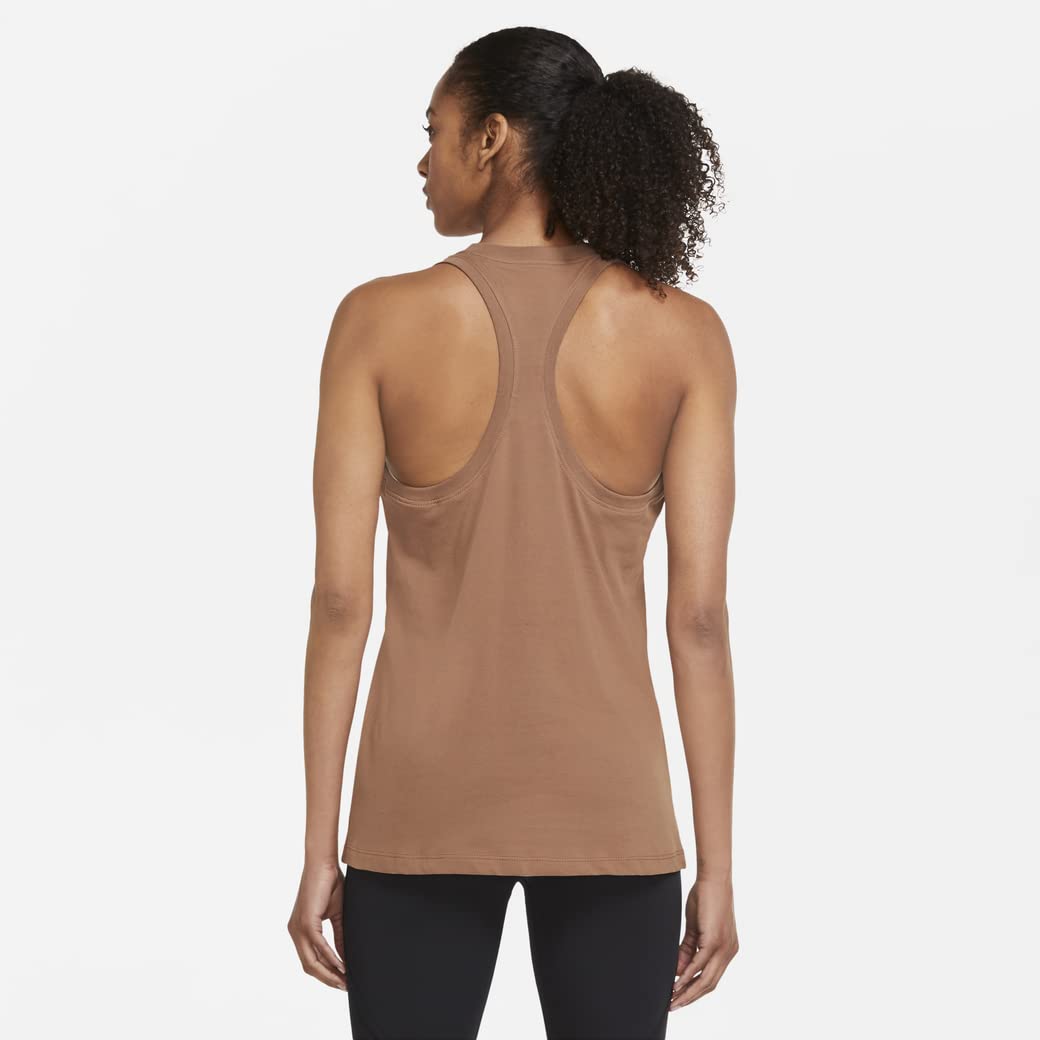 Nike Women's Dri-FIT One Logo Animal Print Tank (as1, alpha, s, regular, regular, Brown, Small)