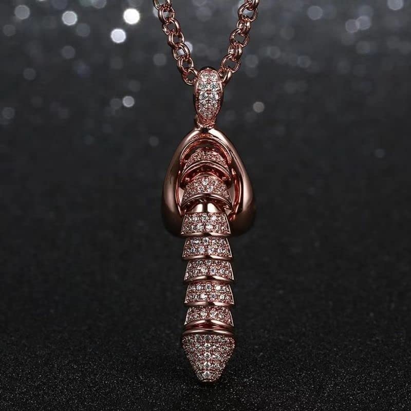 NUTRIG Funny Erectable Pendant, Creative Human Organ Modeling Pendant Necklace Couple Funny Necklace for Punk Men Women (Color : Rose Gold)