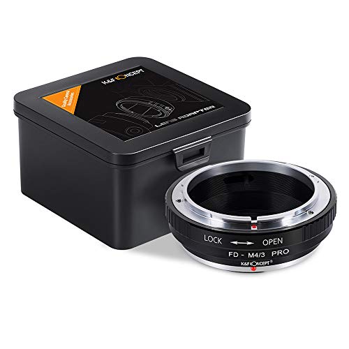 K&F Concept Lens Mount Adapter Compatible for Canon FD Lens to Micro Four Thirds M43 Olympus Pen and Panasonic Lumix Cameras Reflective Paint