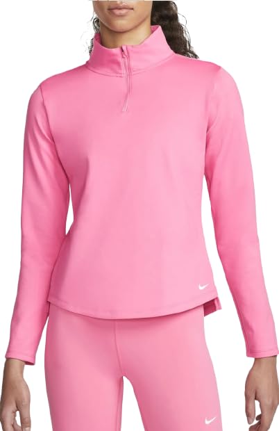 Nike Women's Therma-FIT One Long-Sleeve 1/2-Zip Jacket (as1, alpha, l, regular, regular, Archaeo Pink, Large)