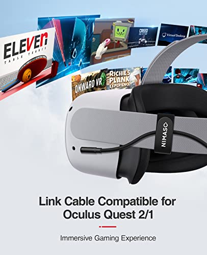 NIMASO USB 3.0 Link Cable 10ft, Compatible with Meta/Oculus Quest 2 / Quest1, High Speed PC Data Transfer USB A to USB C Cable for VR Headset and Gaming PC