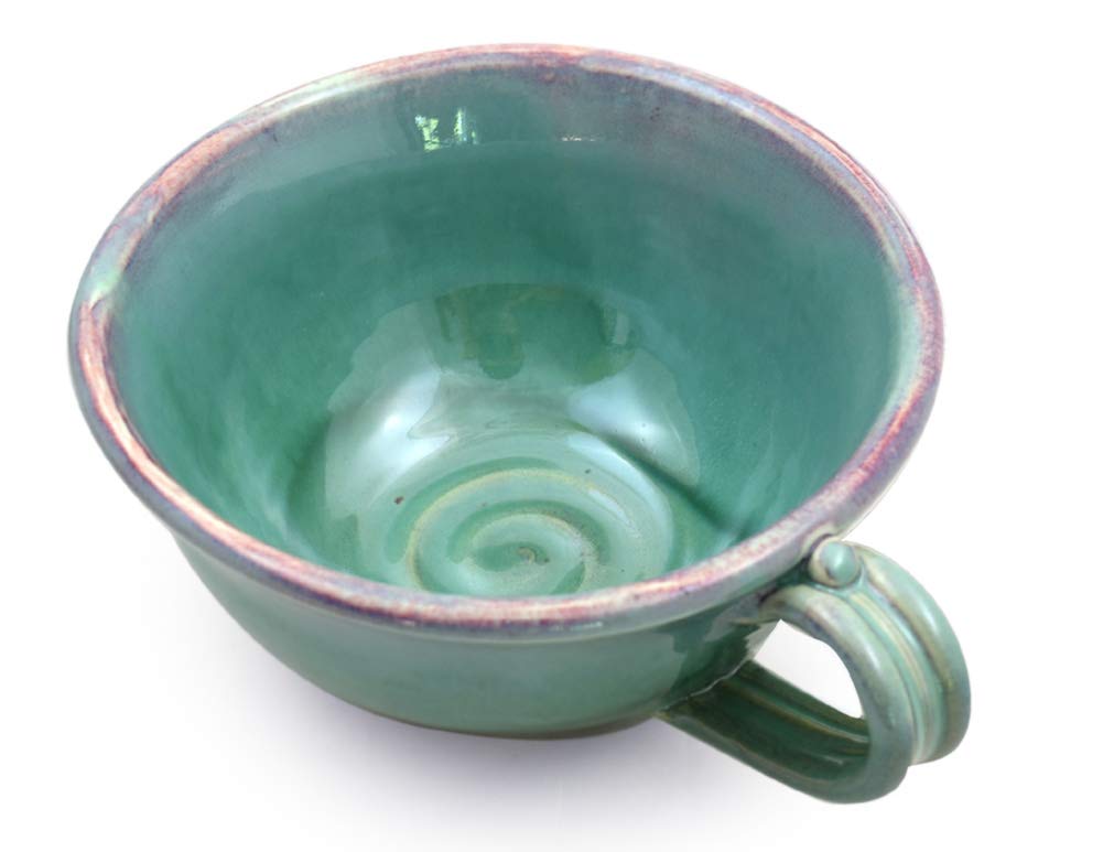 Modern Artisans American Made Orchid Green Pottery Collection: 20-oz Chowder/Soup Mug