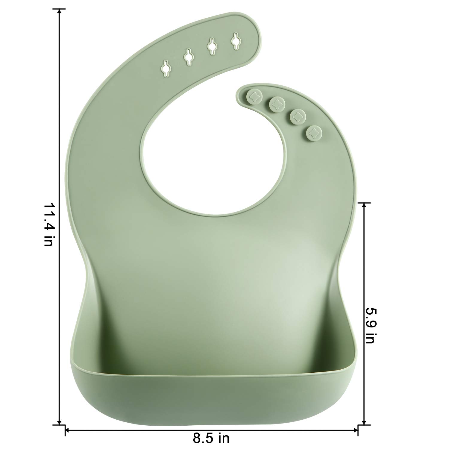 PandaEar Set of 3 Cute Silicone Baby Bibs & Unbreakable Silicone Baby and Toddler Plates