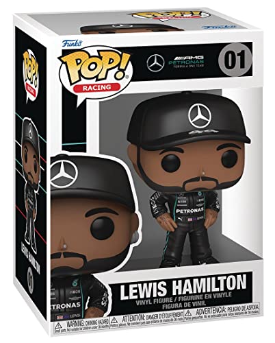 POP Racing: Formula One - Lewis Hamilton (AMG Petronas) Funko Vinyl Figure (Bundled with Compatible Box Protector Case), Multicolor, 3.75 inches