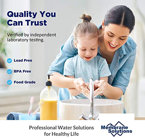 Membrane Solutions 10 Micron Sediment Water Filter Replacement Polypropylene Cartridge 10"x 2.5" for Whole House RO System, Compatible with Aqua-Pure AP110, GE FXUSC,WHKF-GD05,Culligan P5-6 Pack
