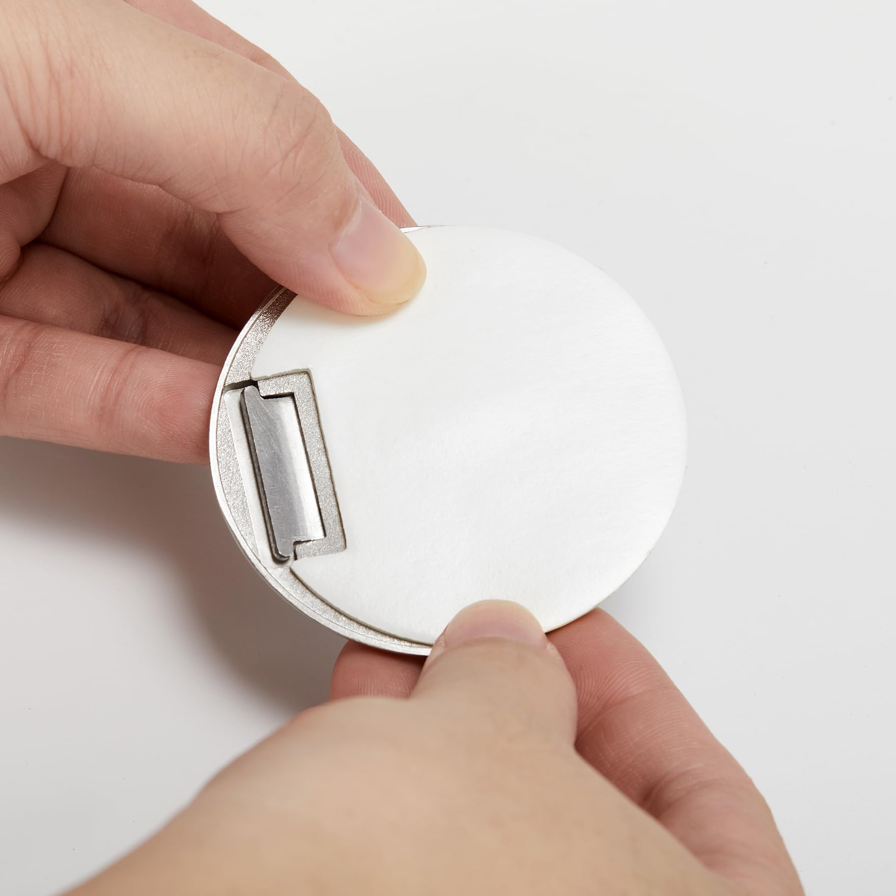 INIRET Silvery Floor Mount Door Stopper,Height-Adjustable Invisible Magnetic Door Stop,Door Catch/Stopper for Bottom of Door,Hold Your Door Open,with Adhesive No Drilling,for Home Office Bedroom