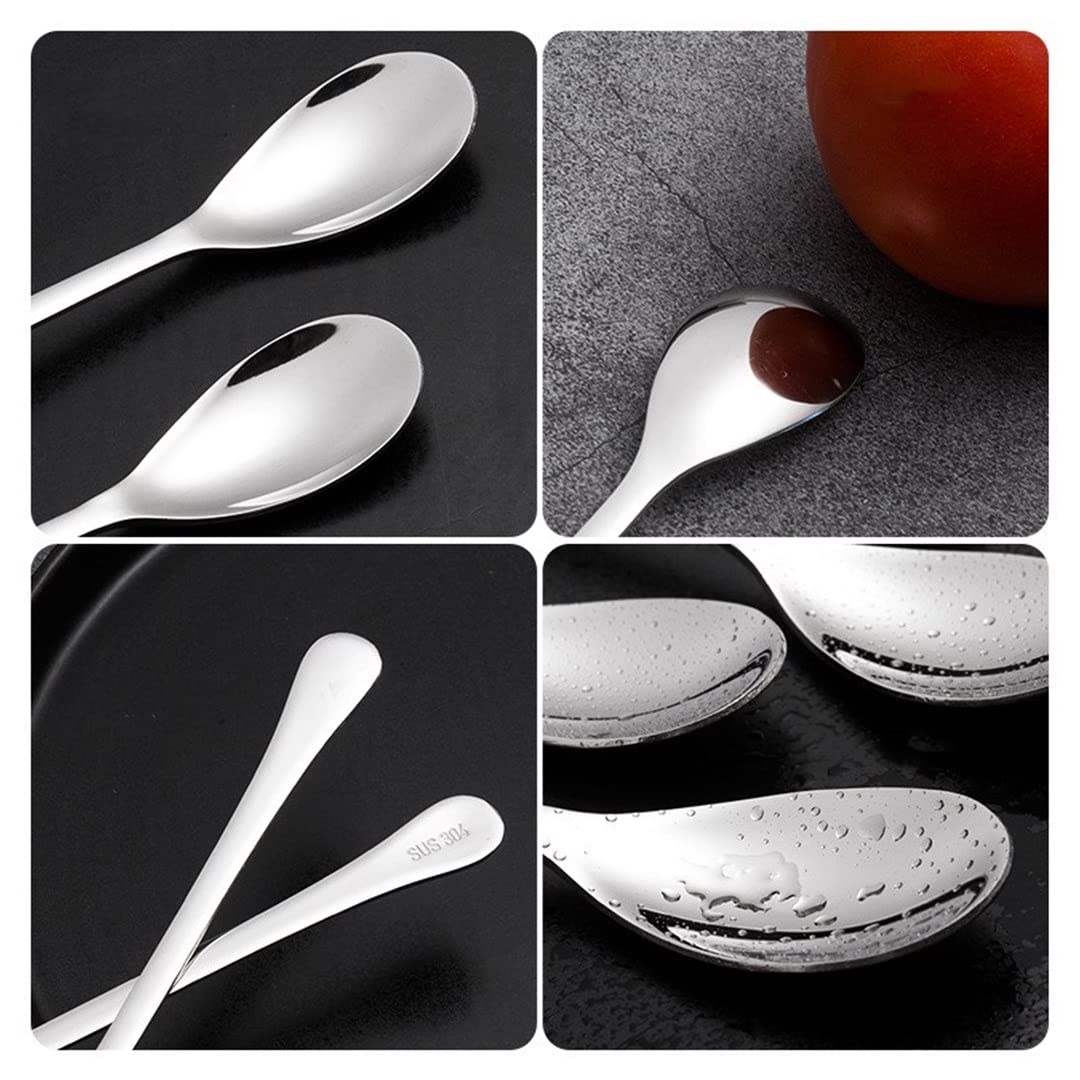 Long Handle Spoons,8-inch Ice Tea Spoon, Coffee Stirrers,Ice Cream Spoon, AXIAOLU Premium 18/10 Stainless Steel Cocktail Stirring Spoons, Set of 4 Silverā¦