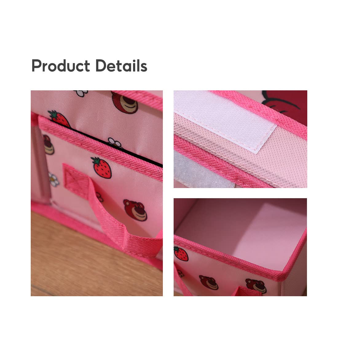 MINISO Lotso 14L Fabric Storage Bins with Lid/Handles/Drawer - Collapsible Organizer for Home, Office, Bedroom, Nursery, Closet - Storage Cubes for Clothes, Toys, and More