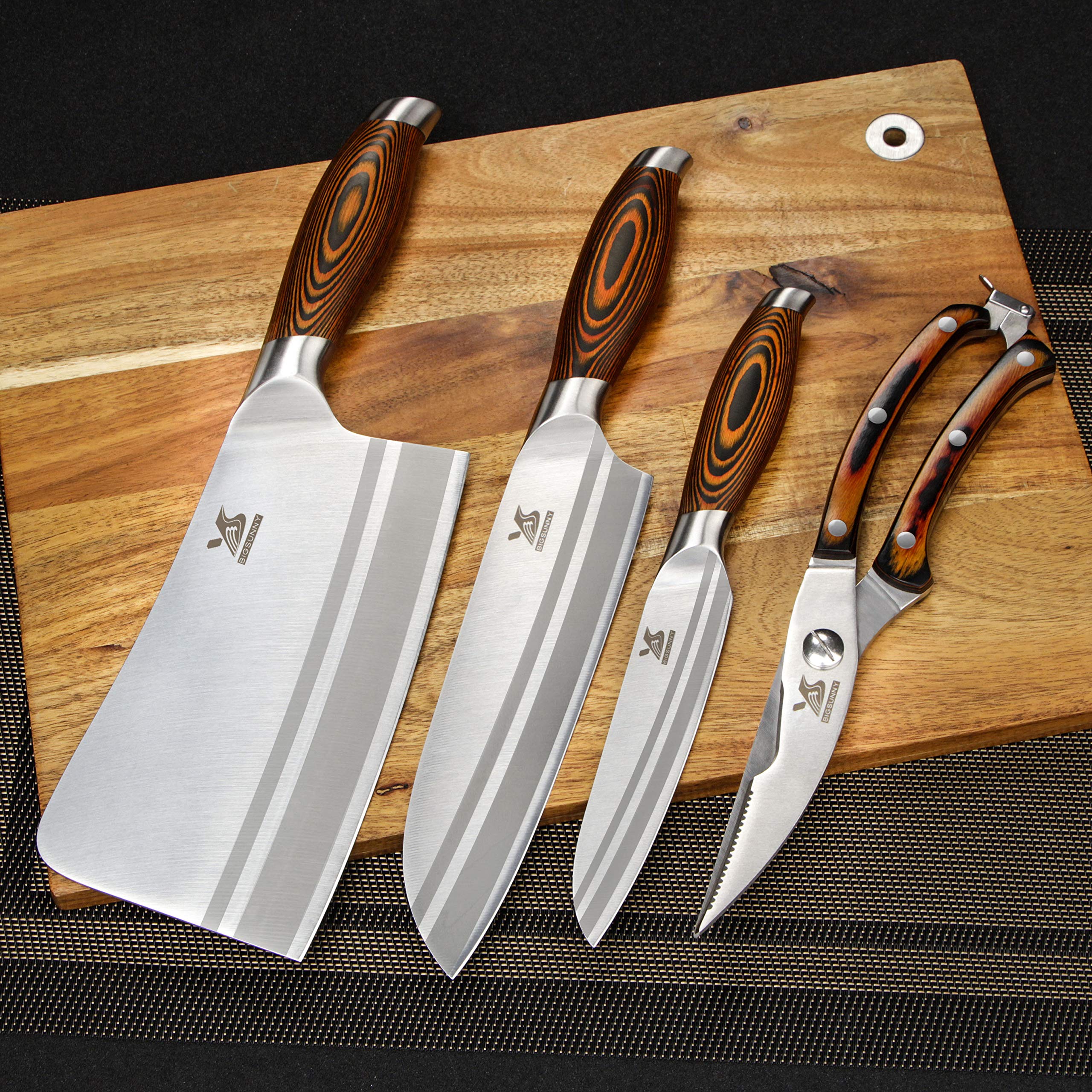MSY BIGSUNNY 8" Bread Knife Serrated Kitchen Knife of German Steel β Ergonomic Handle β Razor Sharp Blade for Slicing Breads Cakes and Large Fruits