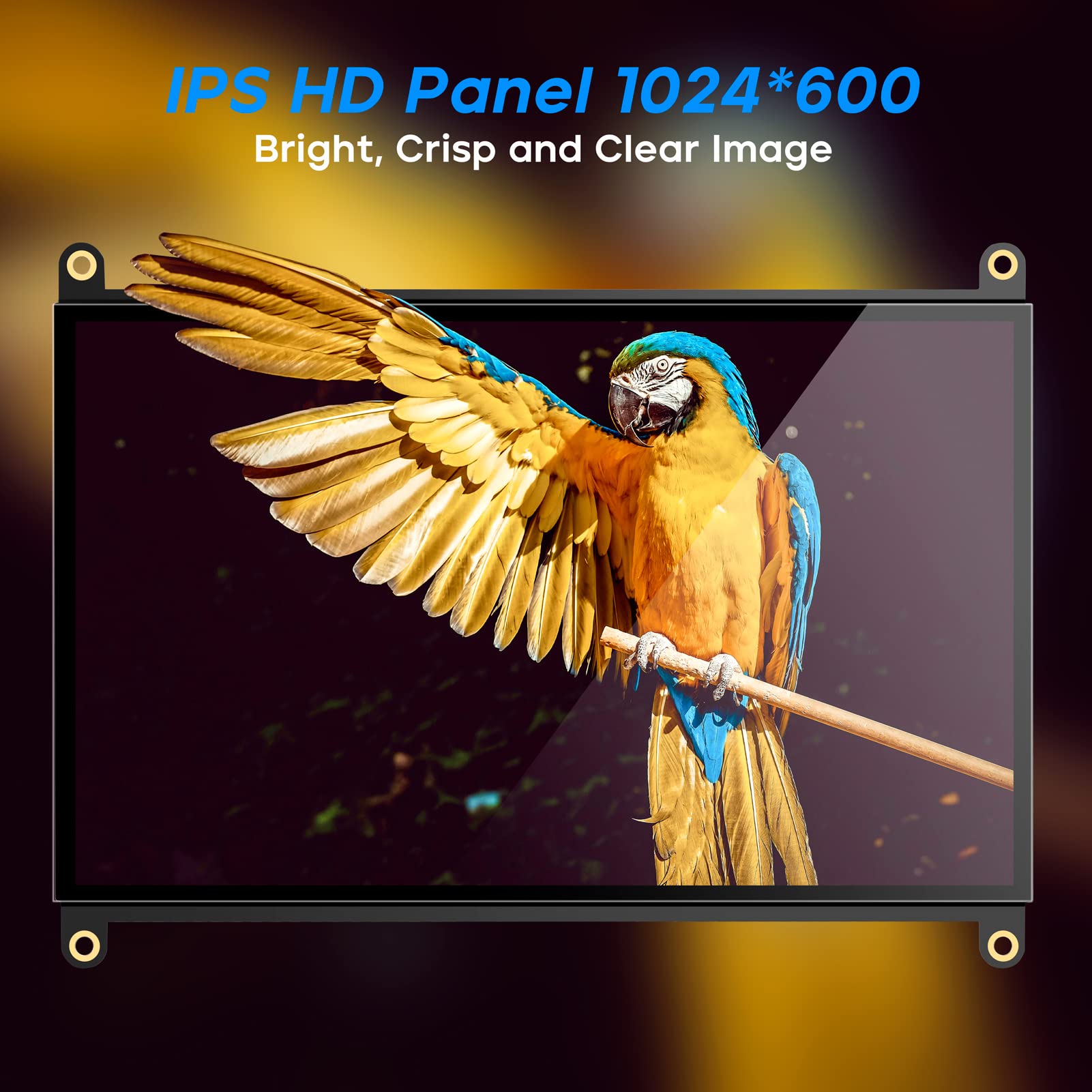Raspberry Pi Screen,NORSMIC 10.1ββ Touchscreen Monitor,IPS FHD 1024Γ600, Responsive and Smooth Touch,Dual Built-in Speakers,HDMI Input,Compatible with Various Devices and OS,Easy Assembly,Driver Free