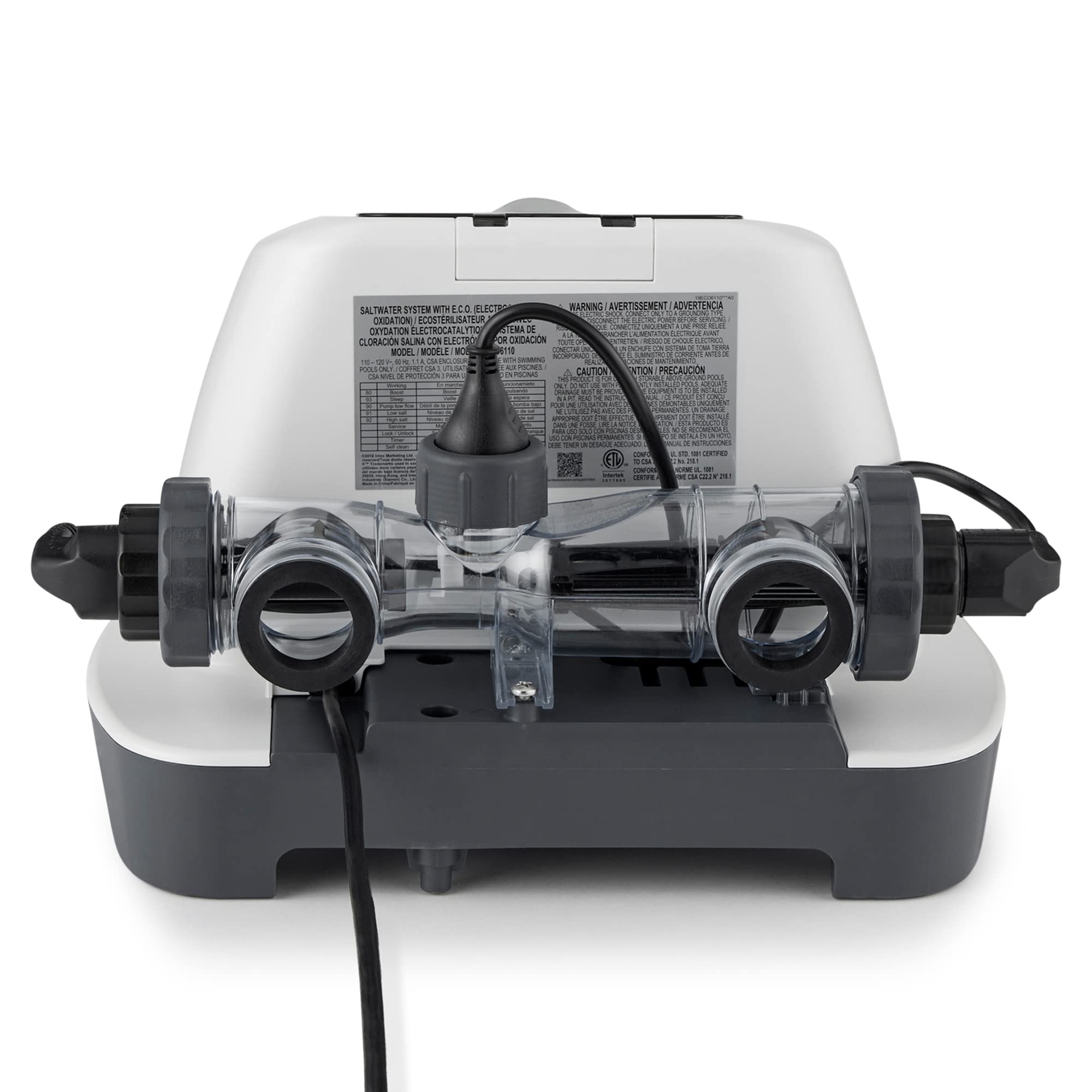 Intex 3000 GPH Sand Filter Pump with Built-In Timer and Krystal Clear Saltwater System Maintenance Set for Above Ground Outdoor Swimming Pools