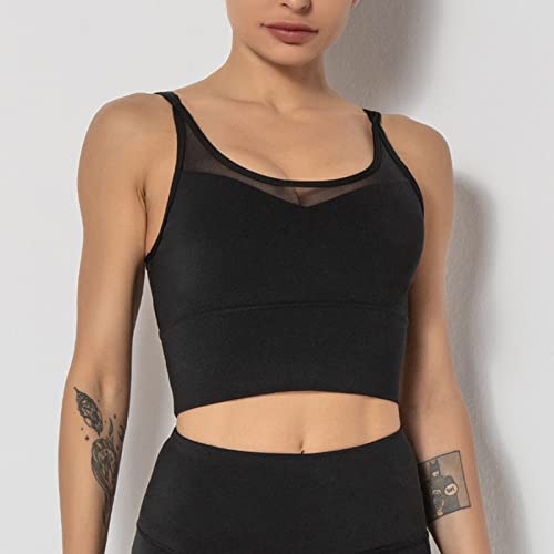 MOMOALWAYS Yoga Tank Tops for Women (as1, alpha, m, regular, petite) Black