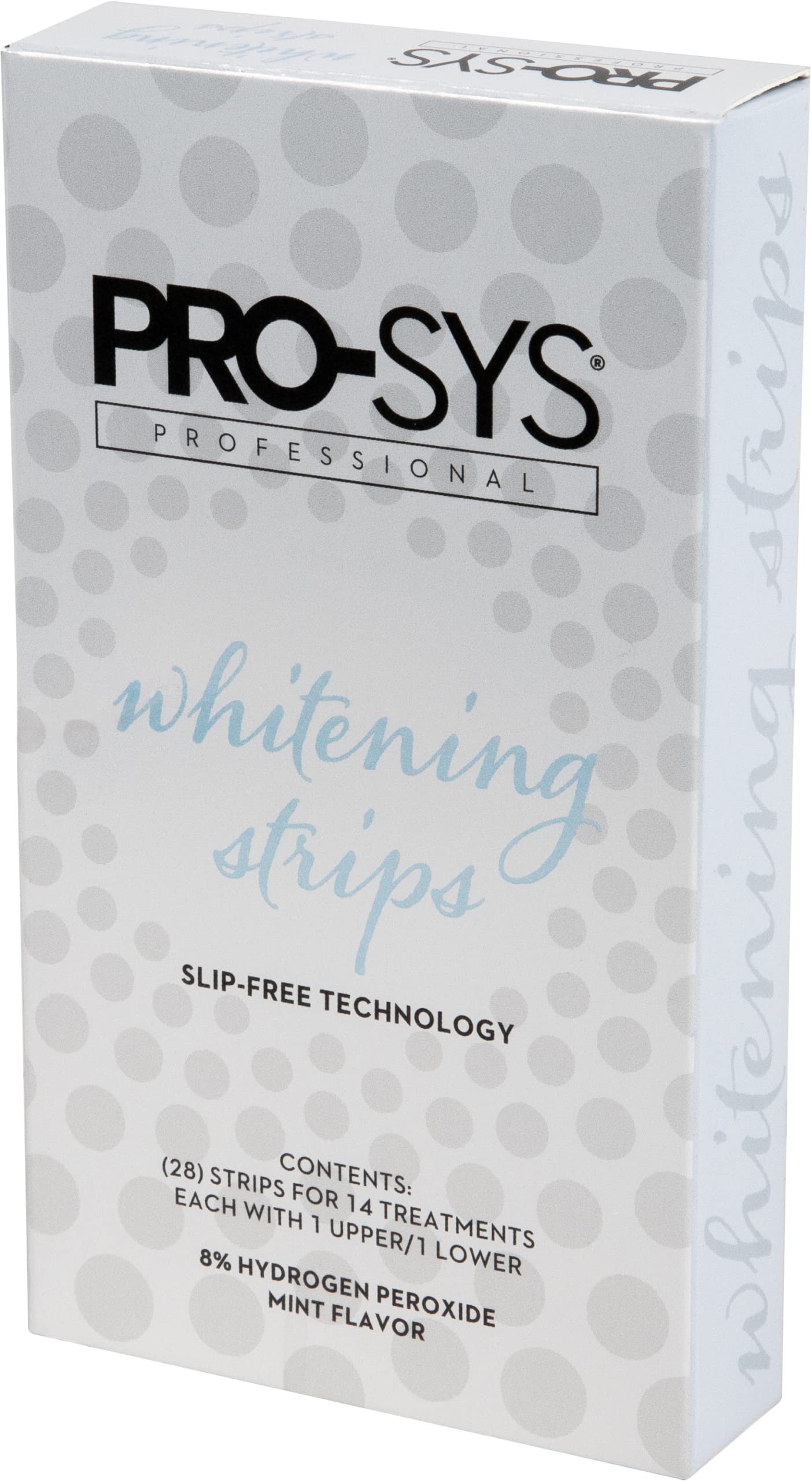 PRO-SYS Whitening Strips Kit, Sensitive Teeth Whitening Tray, Stain Remover, Teeth Whitener, 28 Strips