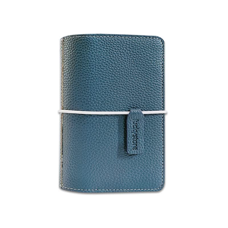 luckystore ā Multifunctional Travelerās Notebook Journal Writing Diary Planner Cover ā Kraft Notebooks Included, Ring Binder Options Available (Travelers Notebook Pocket/Pebble Blue)