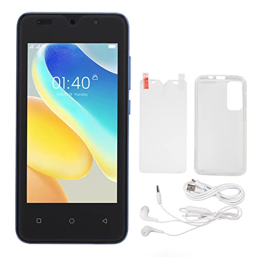 PUSOKEI 5 Inches HD Screen Smartphone, MTK6779 CPU/RAM 2GB ROM 32GB/WiFi BT FM, Face Recognition/2MP 5MP Camera/1080x2320 Resolution/Dual SIM 3G Mobile Phone for Android 6(Light Blue)