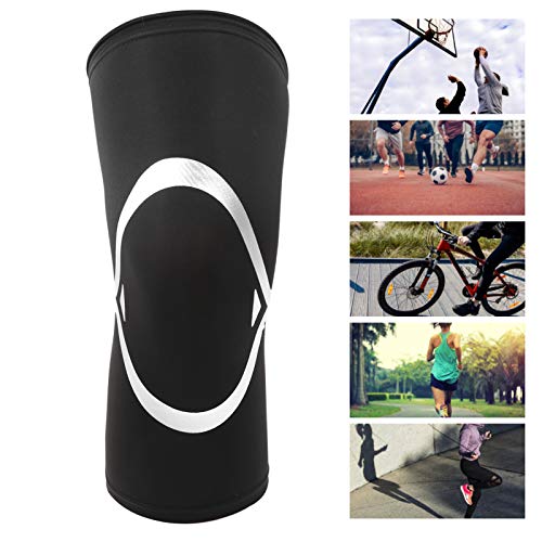 Knee Support Sleeve, Prevent Leg Injuries Anti‑Slip Knee Support Brace, Close‑Fitting Sweat Free for Running Hiking Excercise Fitness(L)