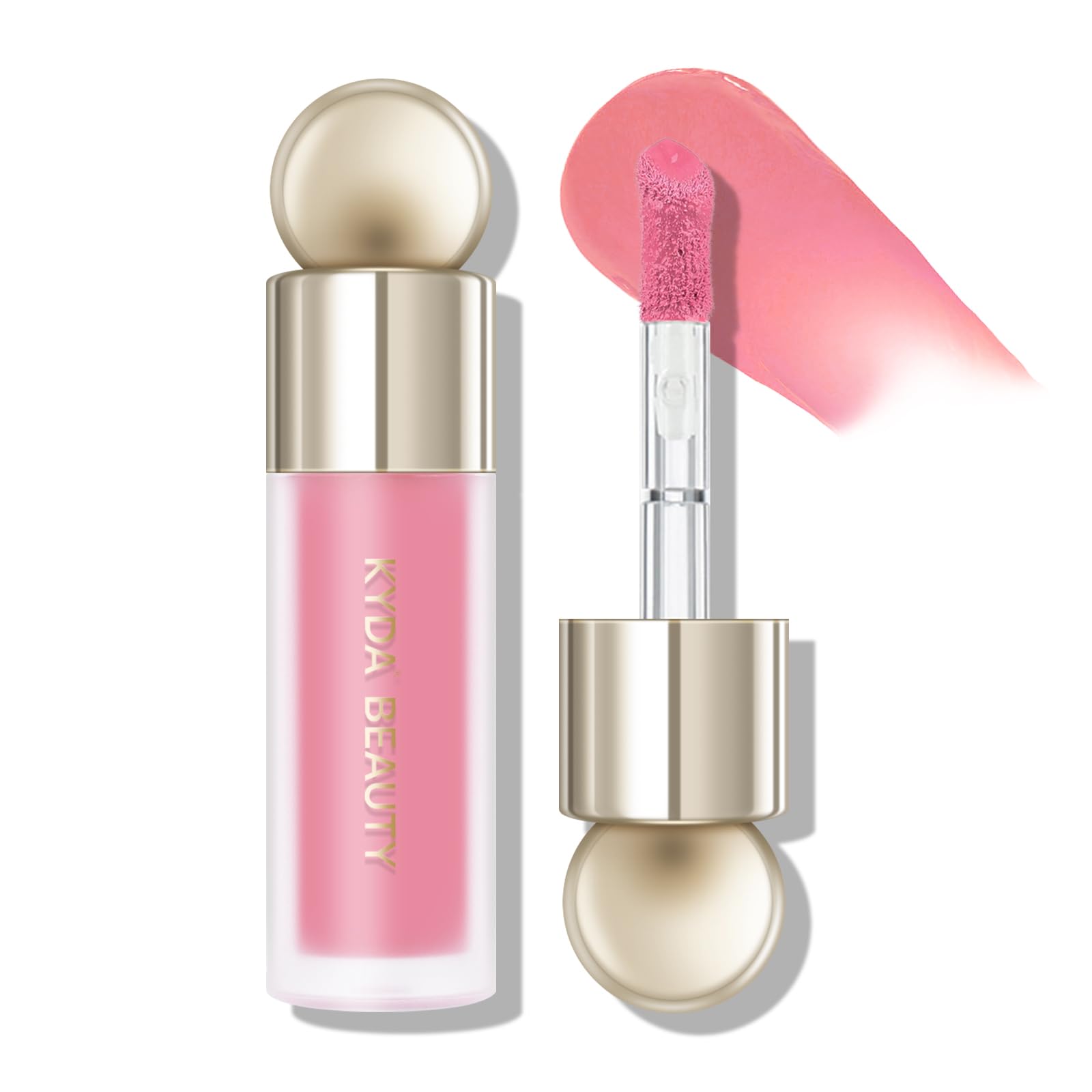 KYDA Liquid Blush, Matte Tinted for Cheeks, Lasting Dewy Finish, High Pigment Soft Creamy Blush, Blendable Lightweight Cover-Cool Pink