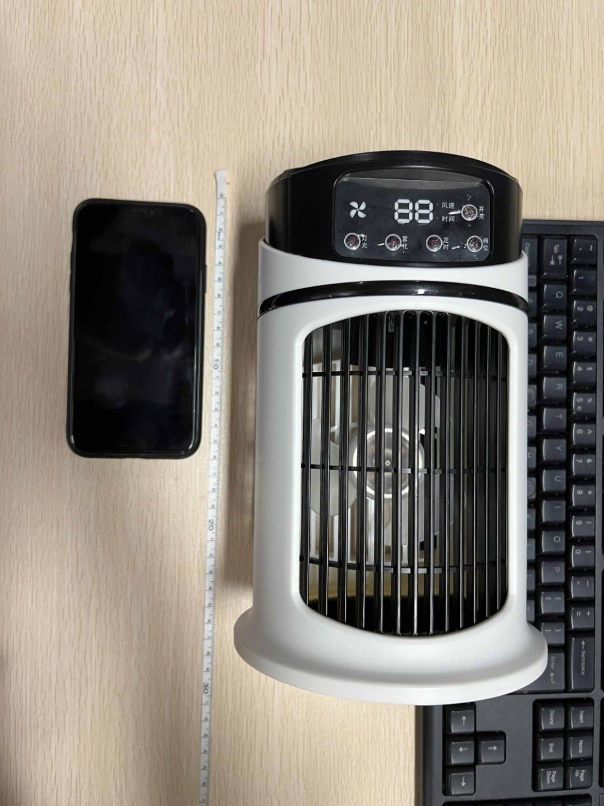 Portable π΄ππ Cooler, Small π΄ππ Conditioner Electric Fan, Five-Speed Wind Speed Multifunctional Timing USB Charging, for Home Dormitory Office Desktop Humidification