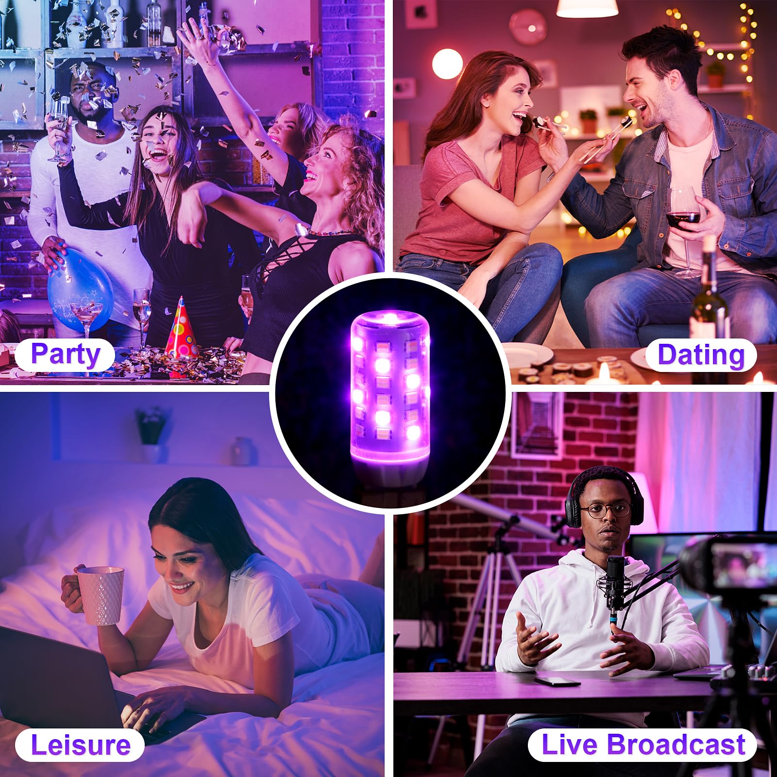 LEDEPLY WiFi G9 Smart Bulb, RGBCW, 3.5W=40W, Compatible with Alexa Google Home, Dimmable, Tunable White(2700k-6500k), Smart LED Bulb Remote Control