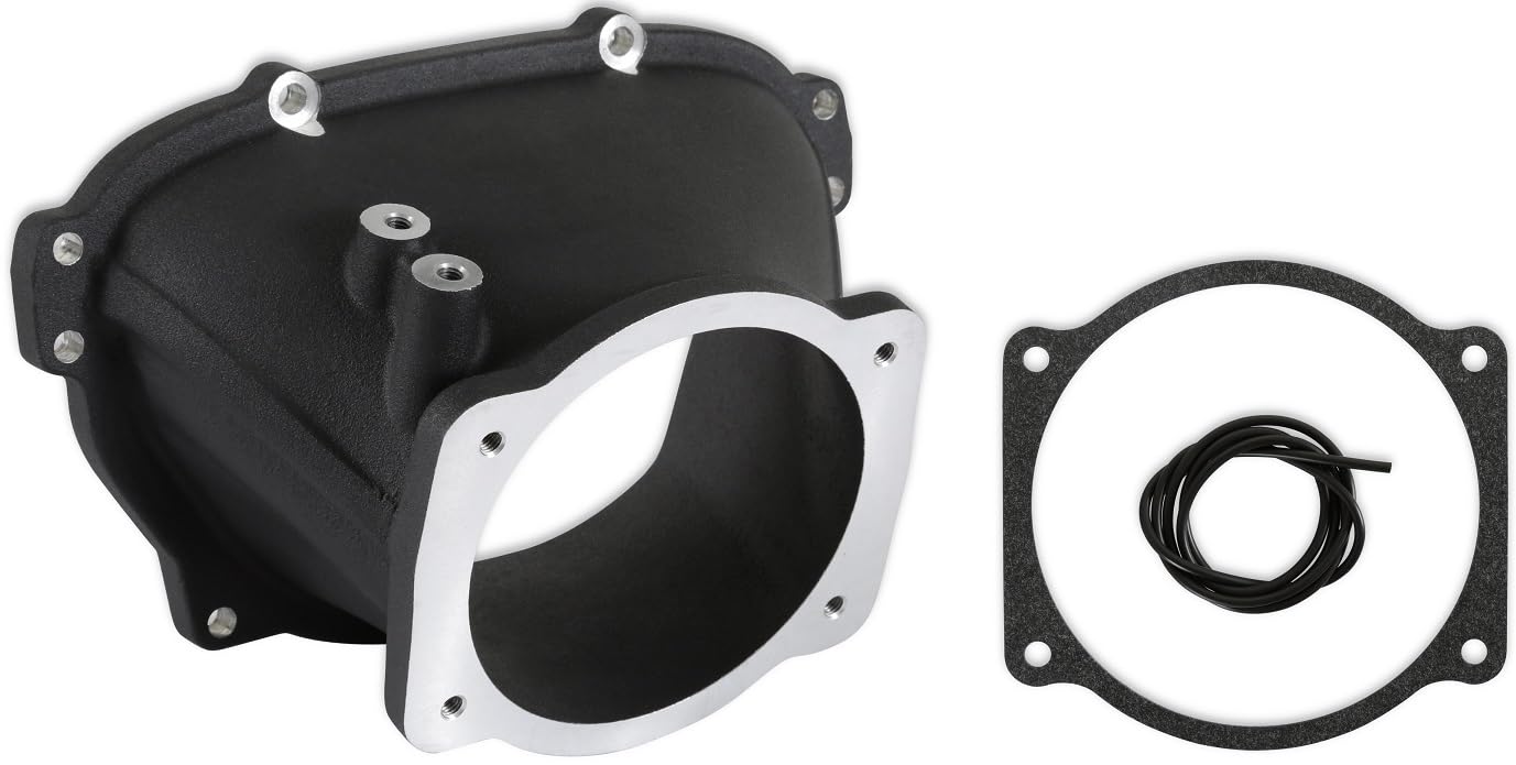 NEW HOLLEY ULTRA LO-RAM 105MM THROTTLE BODY ADAPTER,FRONT FEED MOUNT,ЕFІ STYLE FLANGE,BLACK SATIN FINISH,COMPATIBLE WITH GМ GEN V LT1 ENGINES