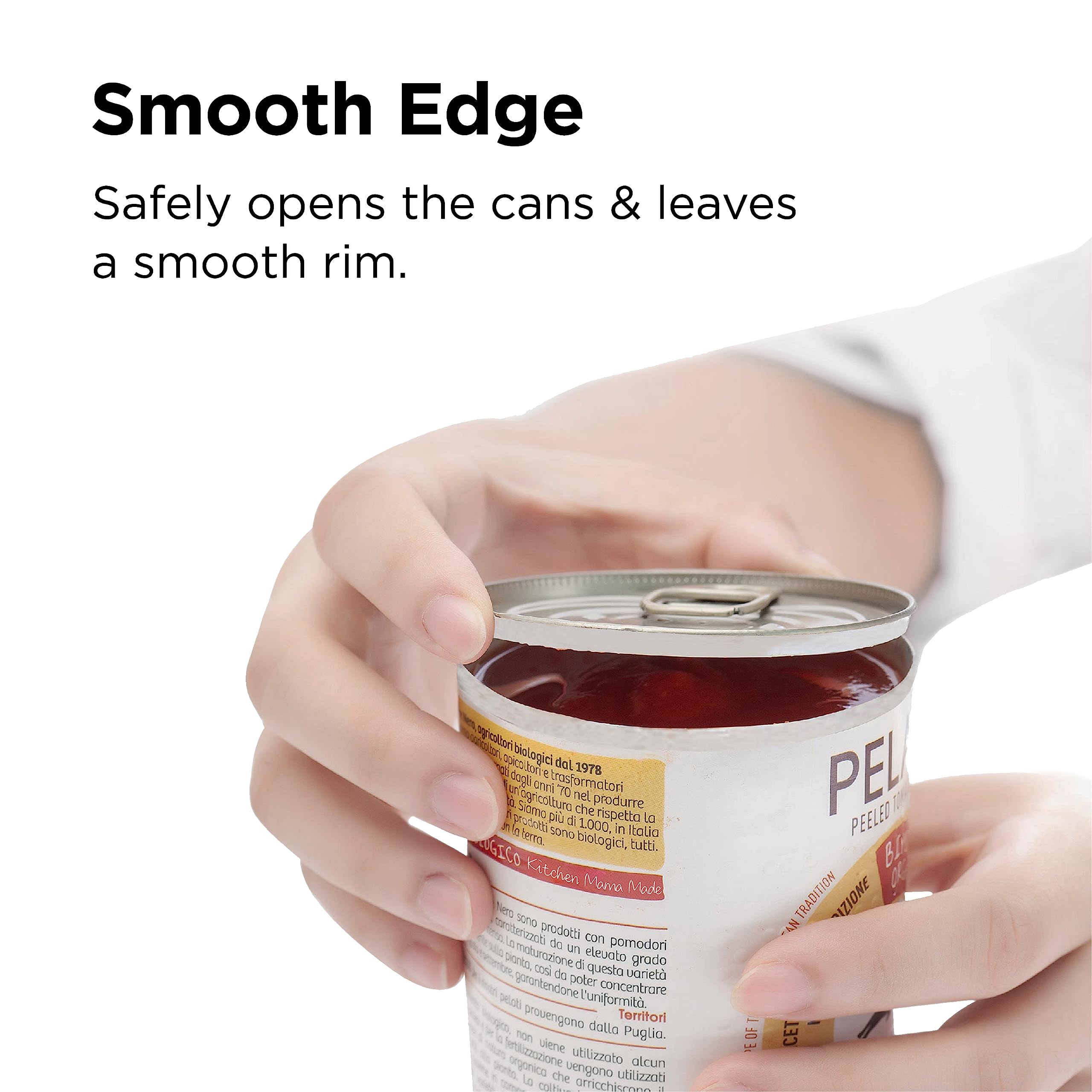 Kitchen Mama Auto 2.0 Electric Can Opener: Refined Blade Opens Almost Any Can - Automatic, Hands Free, Smooth Edge, Food-Safe, Battery Operated, YES YOU CAN (Marble White)