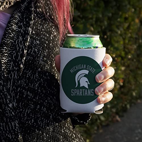 Michigan State Spartans Can Cooler - Drink Sleeve Hugger Collapsible Insulator - Beverage Insulated Holder