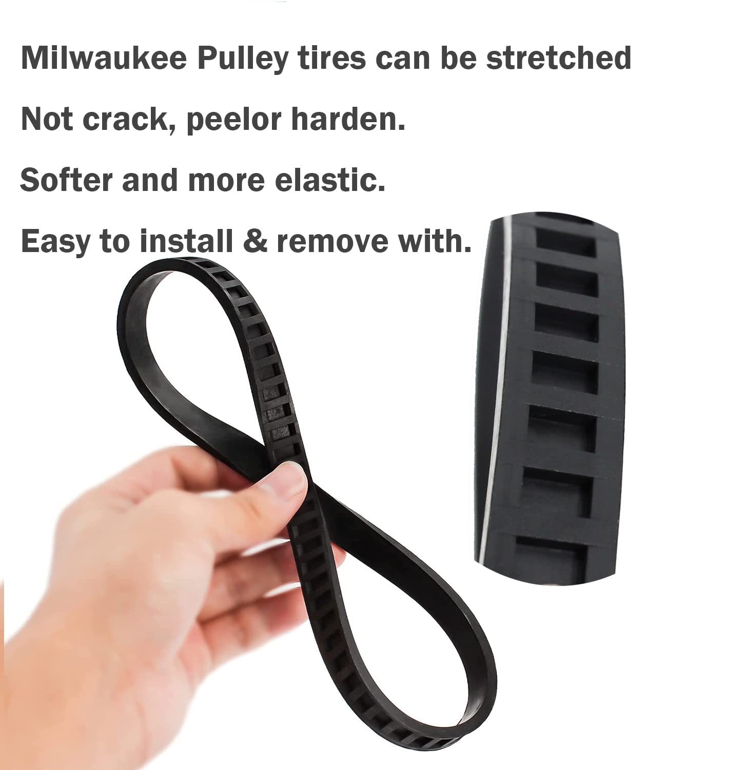 Replacement Milwaukee Pulley Tires 45-69-0010 for Milwaukee BandSaws Blade AO2807 6238N 6230 6232-6 6225 6238-20 2729-20 (2 Pack)