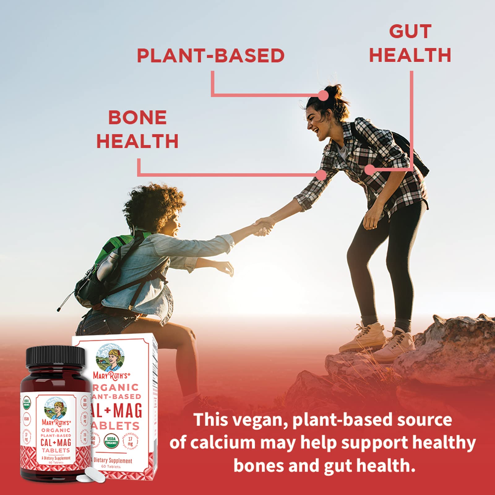 Mary Ruth's Organic Calcium Magnesium Tablets, 60 CT