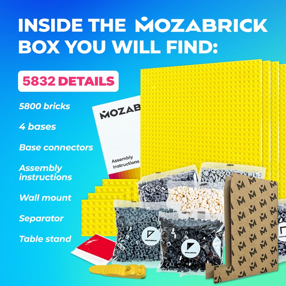MOZABRICK Photo Construction Set Model Color M (20 inch x 30 inch) - Transform Any Picture into a Mosaic Wall Art Using Our Constructor and Web App