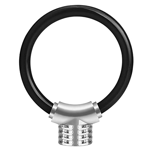 LEERIAN Bicycle Lock Portable Security Anti-Theft Ring Lock Alloy Bold Steel Cable Mountain Bike Lock with 2 Keys Student Gift,Black