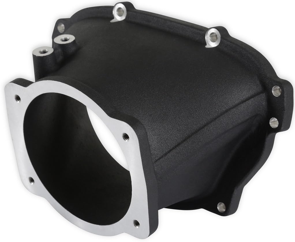 NEW HOLLEY ULTRA LO-RAM 105MM THROTTLE BODY ADAPTER,FRONT FEED MOUNT,ЕFІ STYLE FLANGE,BLACK SATIN FINISH,COMPATIBLE WITH GМ GEN V LT1 ENGINES