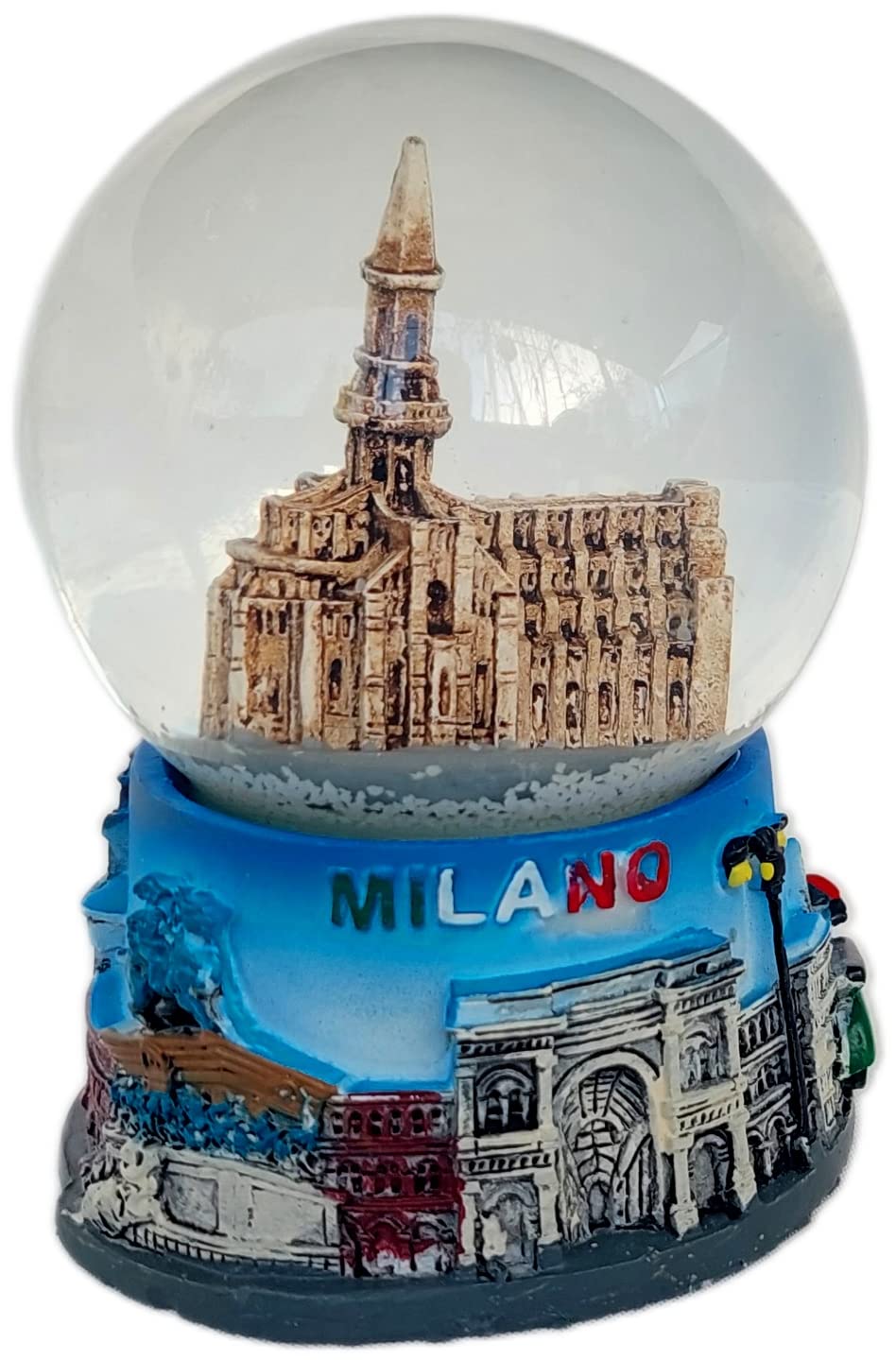 New Italian Souvenir Snowdome Italy Snowglobe Milan Cathedral Duomo Italia 9.6cm