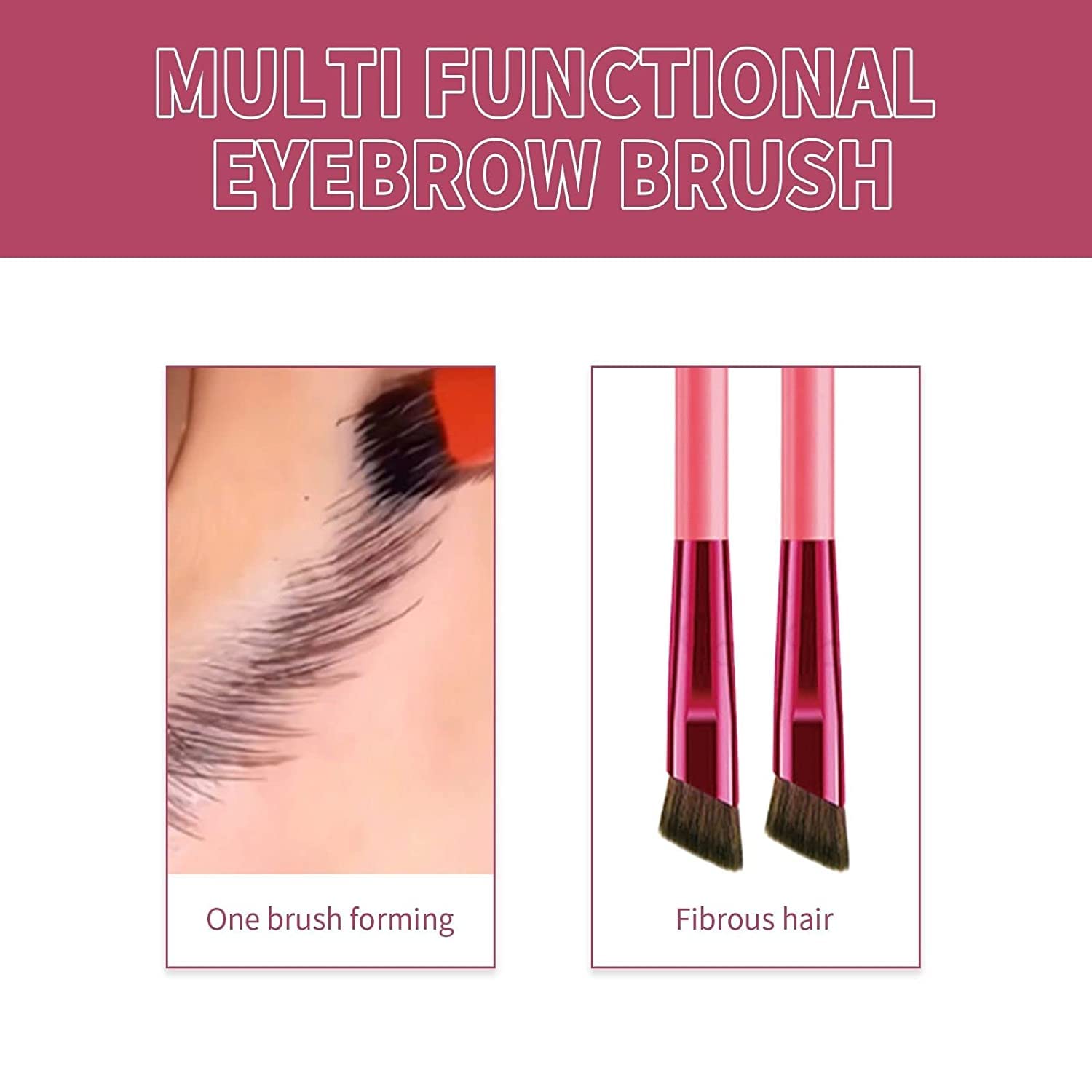 Professional Eyebrow Brush, Multi-Function Eyebrow Brush, Ultra-thin Angle Eyeliner Brush, Three-Dimensional Concealer Cream Makeup Brush Oblique Eyebrow Brush