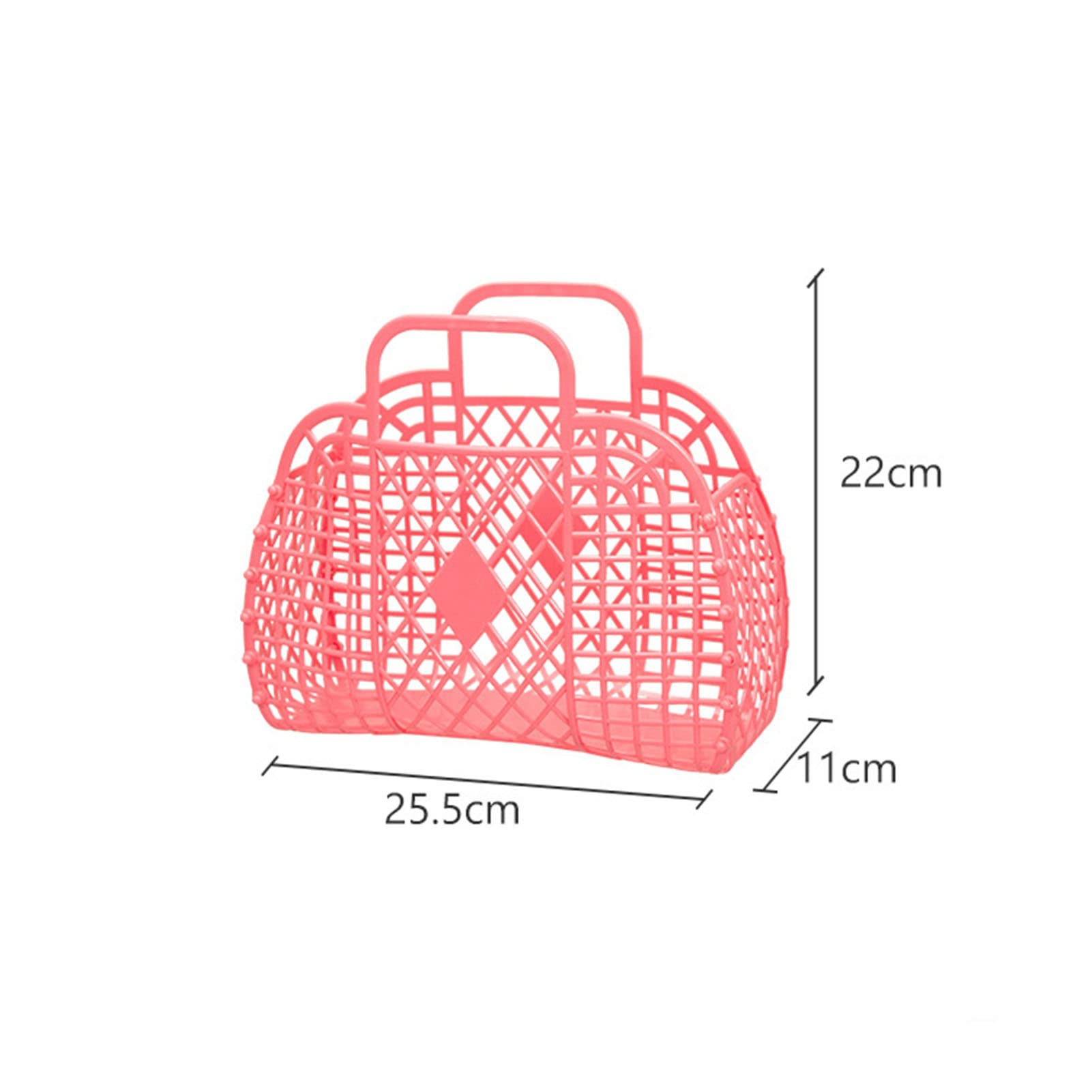 WOHPNLE Shower Caddy Portable, Foldable Plastic Shower Caddy Hollow Basket with Handle Reusable Bathroom Caddy Portable Multifunctional Shower Basket(Red)