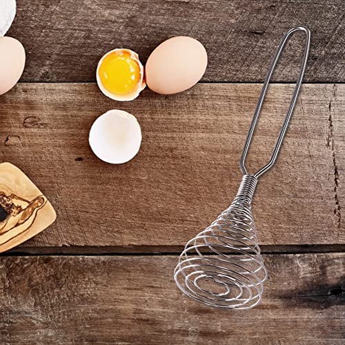 Kitchen Whisk, Stainless Steel Spring Whisk, Light Weight Manual Mixers Portable Cream Egg Beater, Anti Rust Spring Egg Whisk, Versatile Egg Mixing Tool Durable Wire Whip for Cooking Whipping
