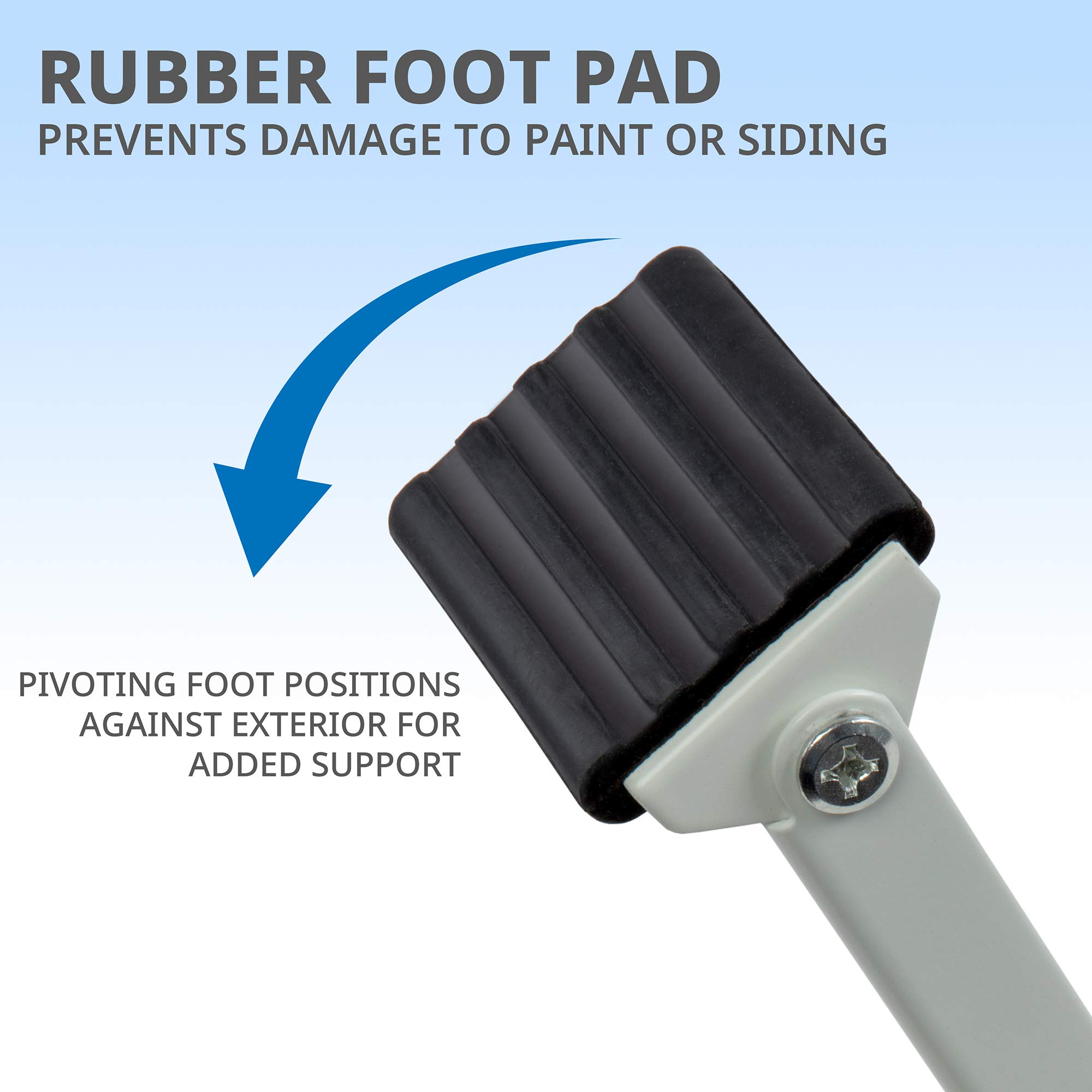 Ivation Universal Air Conditioner Support Bracket | 19β Easy-Install Adjustable Platform for AC Units Up to 170 Lbs. | Support Leg with Rubber Foot, Built-in-Level & Extenders for All Window Types
