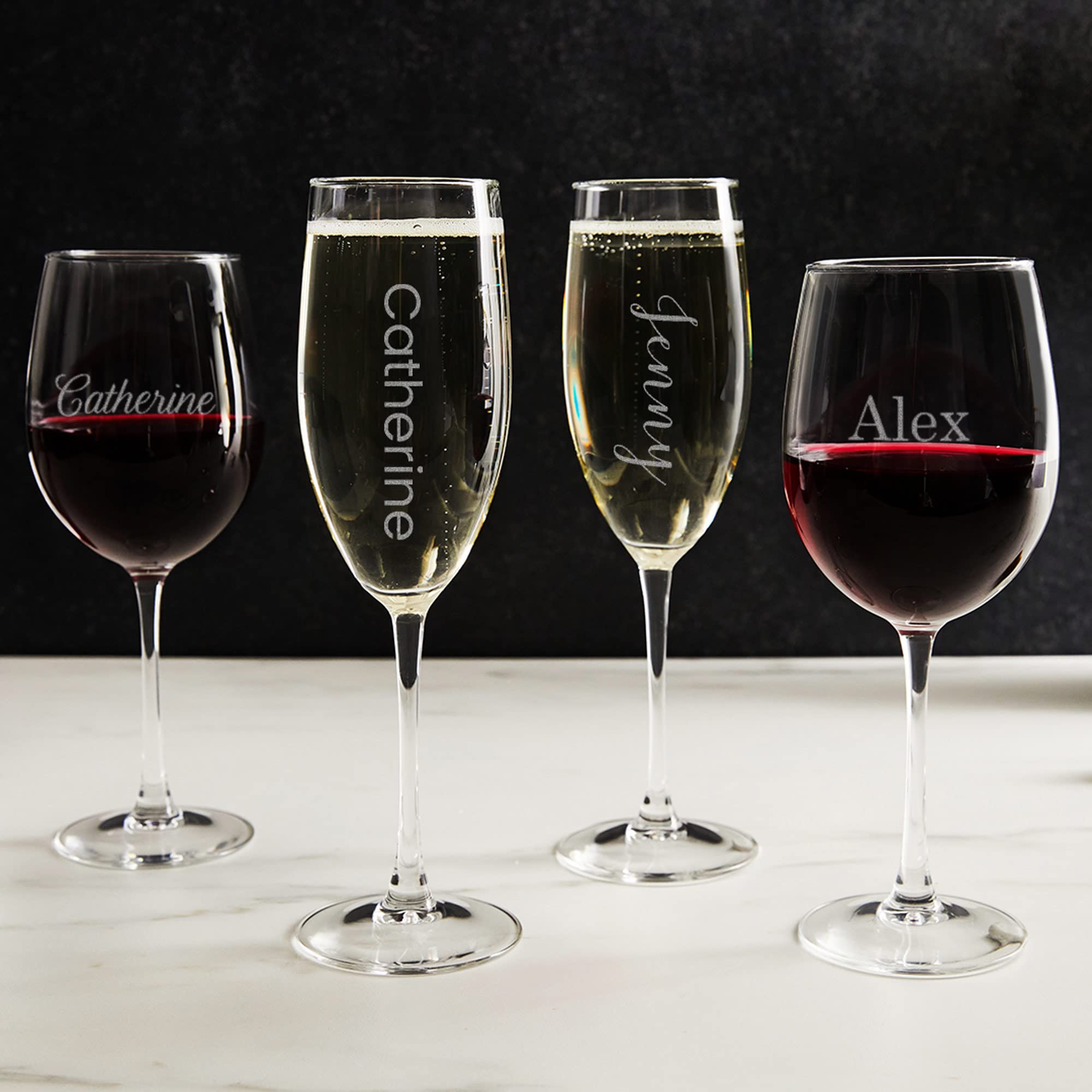 Lifetime Creations Engraved Personalized Name Wine Glass 19 oz - Stemmed Wine Glass with Name, Monogrammed Wine Glass Gift, Dishwasher Safe