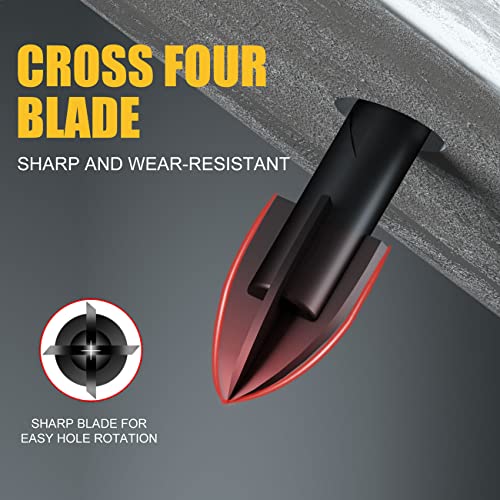 NewShark Concrete Drill Bit Set 10PCS, Masonry Drill Bits for Brick, Glass, Plastic and Wood, Tungsten Carbide Tip Work with Ceramic Tile, Wall Mirror, Paver on Concrete or Brick Wall(3/16”-1/2” )