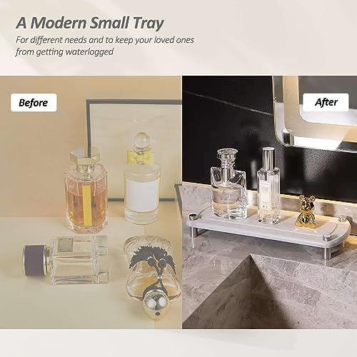 Instant Dry Sink Organizer, Water Absorbing Stone Tray for Sink for Bathroom Kitchen 11x4.72x1.37 (Gray)