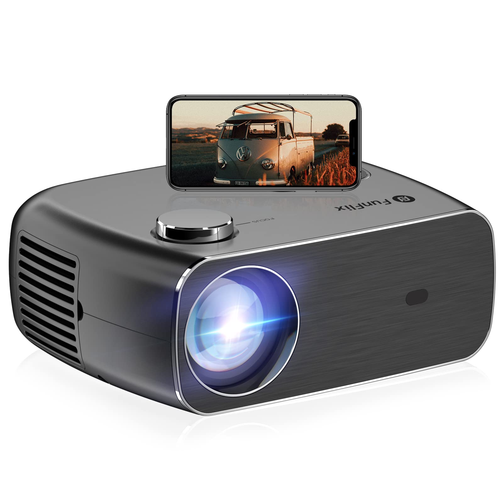 Projector with WiFi and Bluetooth,16000 lumens Native 1080P Full HD,Mini Movie Projector Compatible with Smartphone,HDMI,USB,AV for Home Theater Outdoor Projector