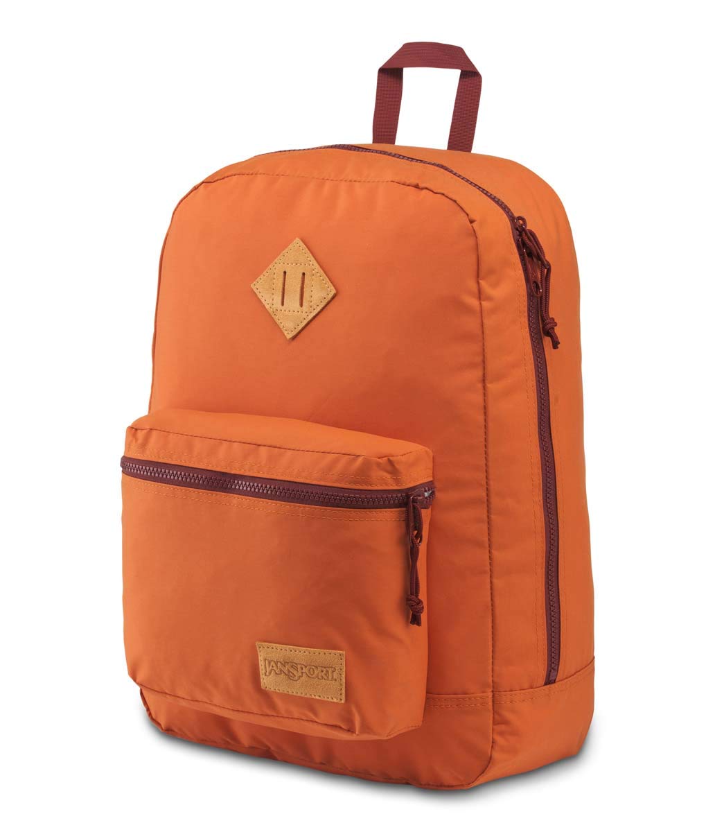 JanSport Super Lite Backpack, Umber with Rust Red