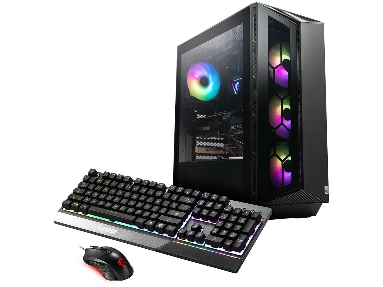 MSI Aegis ZS (Tower) Gaming Desktop, AMD Ryzen R7-5800X, GeForce RTX 3070 Ti, 16GB Memory (Dual-CHL), 1TB SSD, WiFi 6, USB Type-C, VR-Ready, Windows 11 Home (5TE-299US)