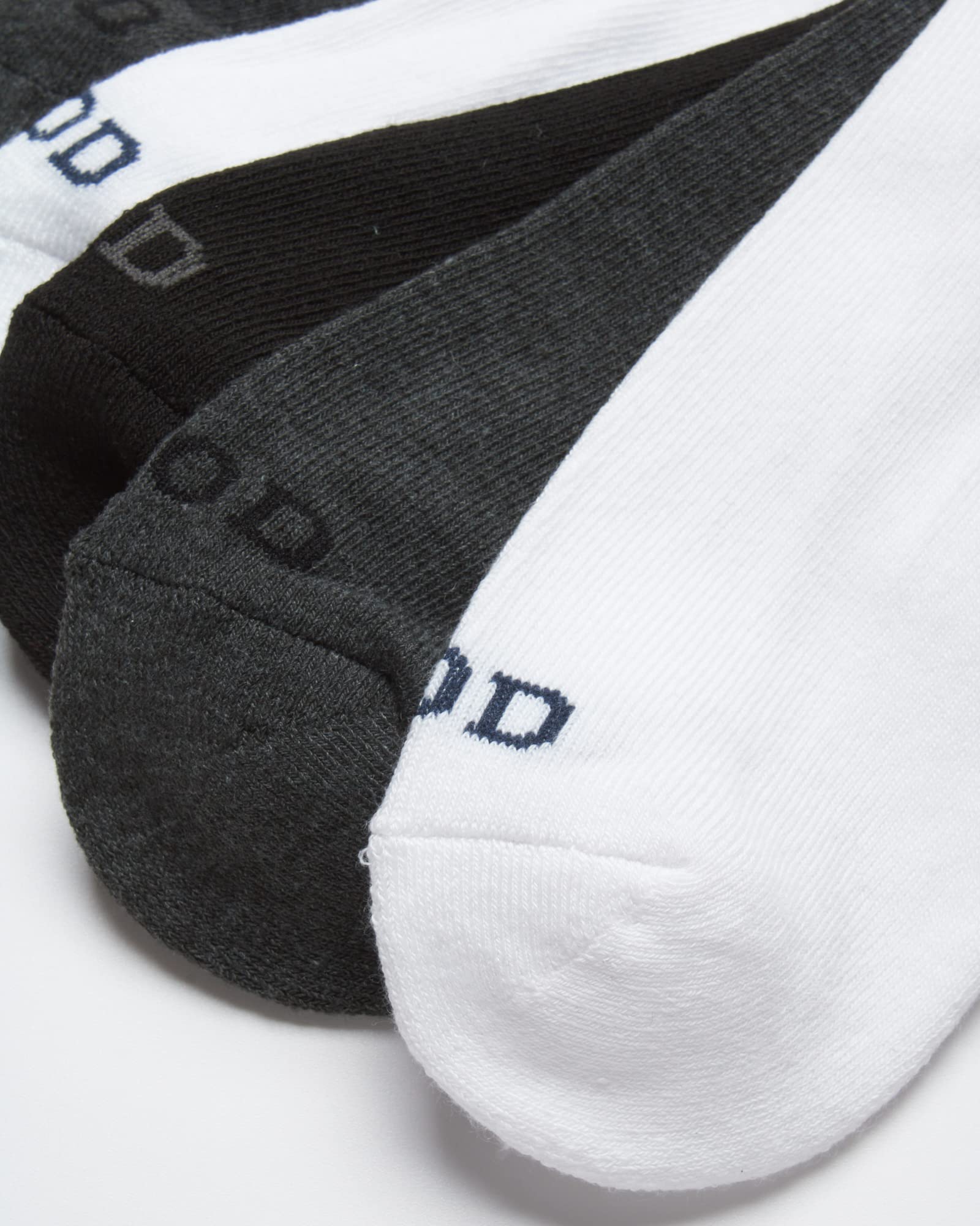 Izod Men's 10PK Athletic Quarter Socks, Black, 6-13