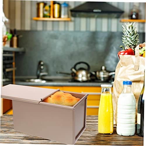 UPKOCH 1pc Toast Box French Toast Silicone Mini Loaf Pan Banana Bread Pan Loaf with Cover Kitchen Baking Tool Oven Toaster Pan Toast Baking Pan Bakeware Supply Bakery Supply Bakeware Tray