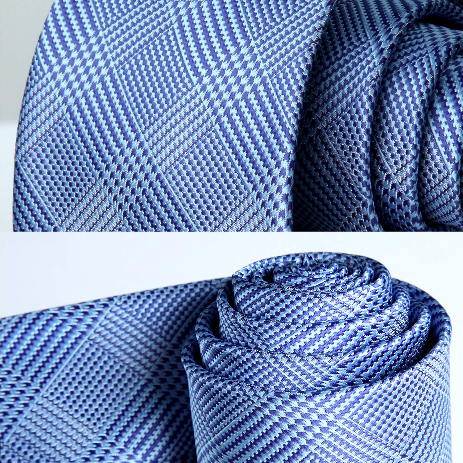 HISDERN Lot 5 PCS Classic Men's Silk Tie Set Necktie & Pocket Square with Gift Box,T5-s5,One Size